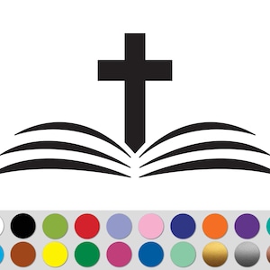 Bible Cross Jesus Religion Study Church Sign Bumper Sticker - Etsy