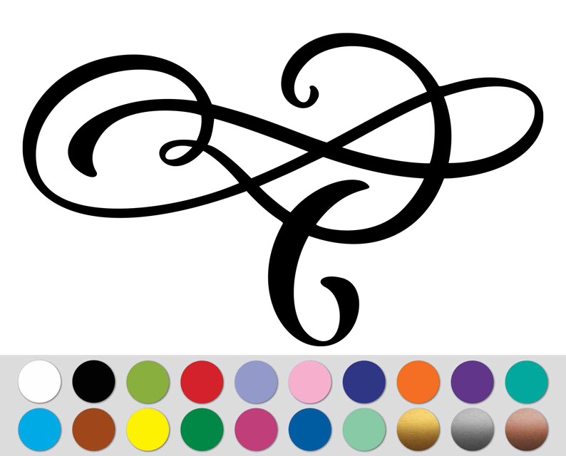 Swirl Calligraphy Swoosh Whirl Tattoo Tribal Sign Bumper - Etsy