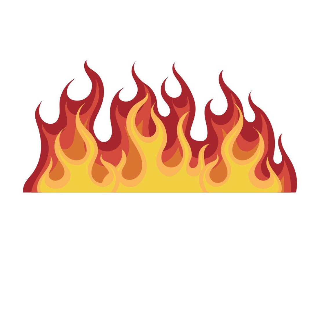 Flame Fire Blaze Hot Burn Sign Banner Sticker Decal - Etsy