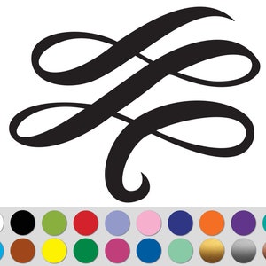 Swirl Calligraphy Swoosh Whirl Tattoo Tribal Sign Bumper Sticker Decal ...