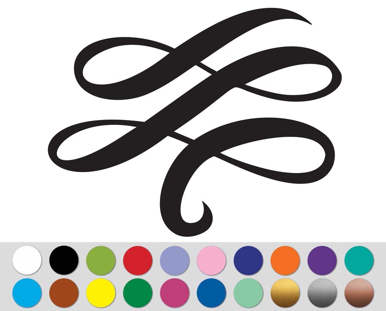 Swirl Calligraphy Swoosh Whirl Tattoo Tribal Sign Bumper Sticker Decal ...