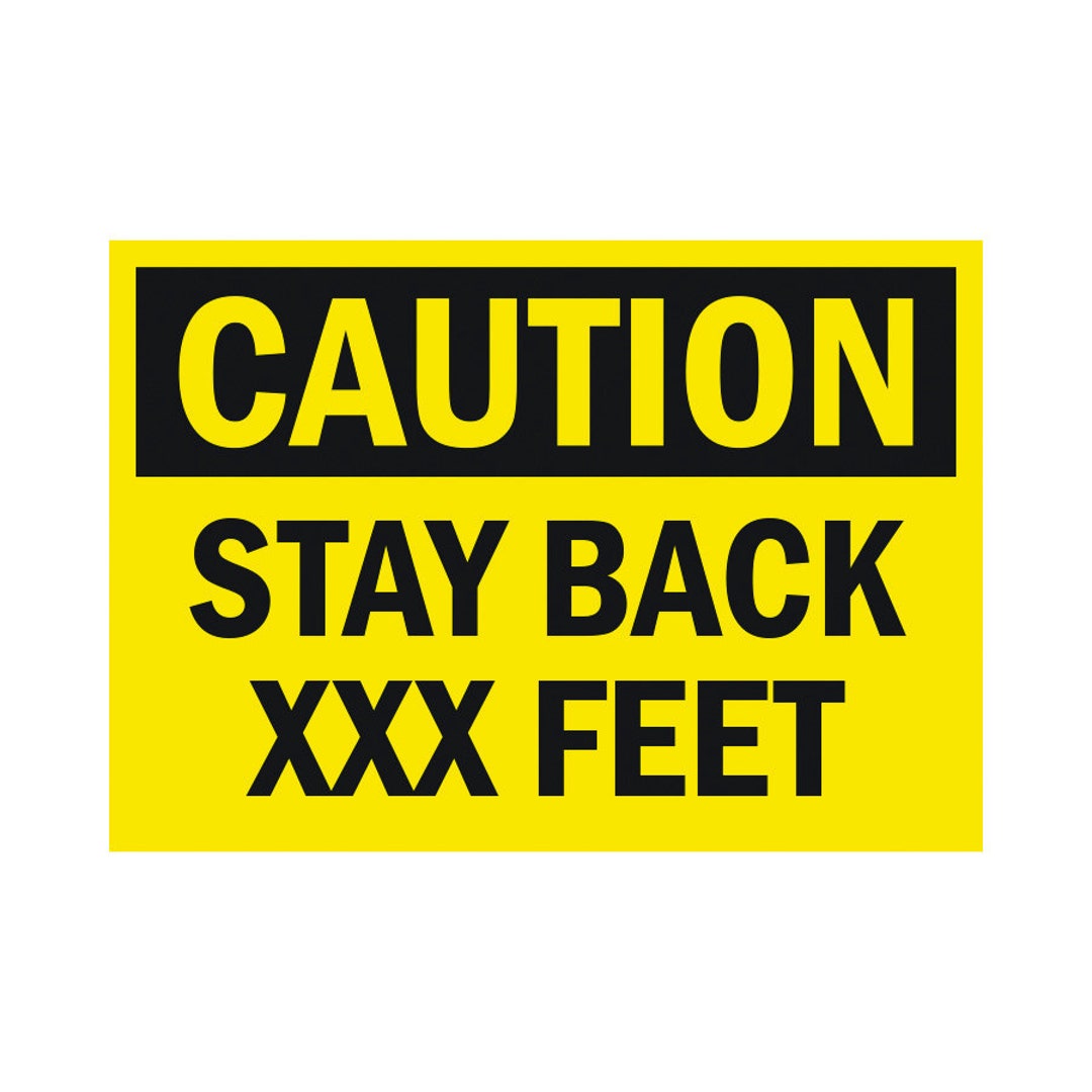 Caution Stay Back Feet Truck Car Sign Banner Vinyl Bumper Sticker Decal ...