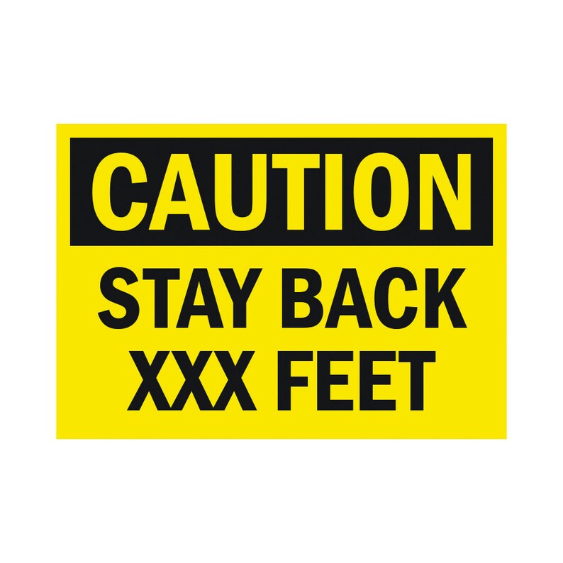 Caution Stay Back Feet Truck Car Sign Banner Vinyl Bumper - Etsy