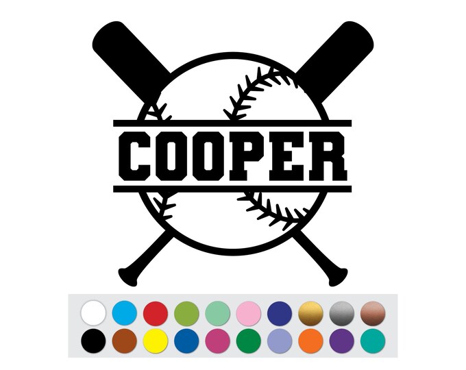 Baseball Decal Baseball Player Decal With Name Baseball Team Decal Name ...