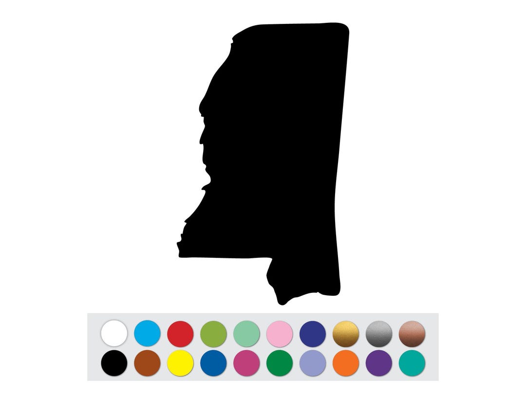 Mississippi State American Map Shape Sticker Decal - Etsy