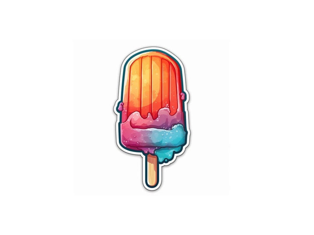 Popsicle Icecream Stick Ice Cream Sweet Desert Food Vinyl Bumper ...