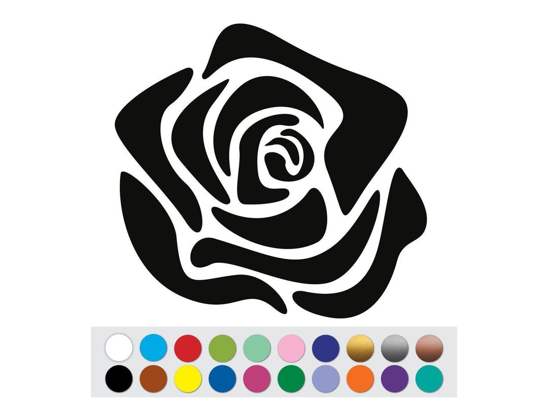 Vinyl Sticker Decal Rose Flower Plant DIY Sign - Etsy