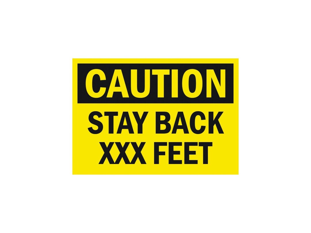 Caution Stay Back Feet Truck Car Sign Banner Vinyl Bumper Sticker Decal ...