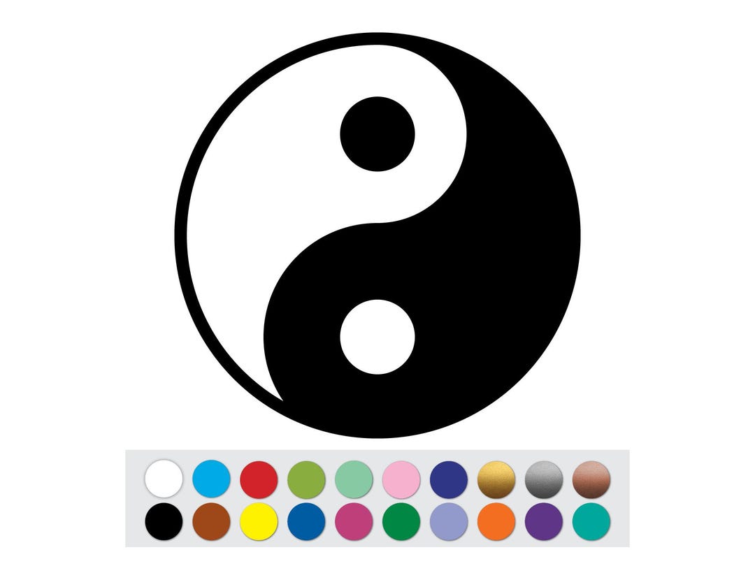 Yin Yang Chinese Symbol Cycle Infinity Zen Sticker Decal - Etsy