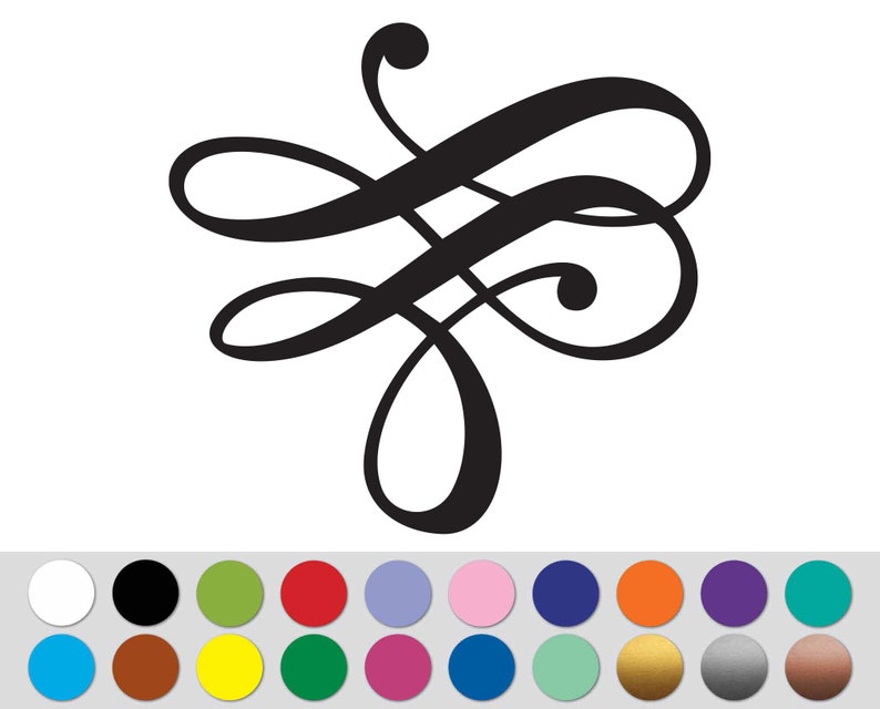 Swirl Calligraphy Swoosh Whirl Tattoo Tribal Sign Bumper - Etsy