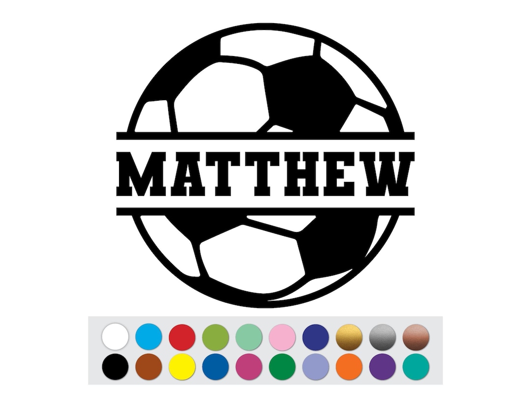 Soccer Ball Player Sport Name Custom Text Personalized Sign Bumper ...