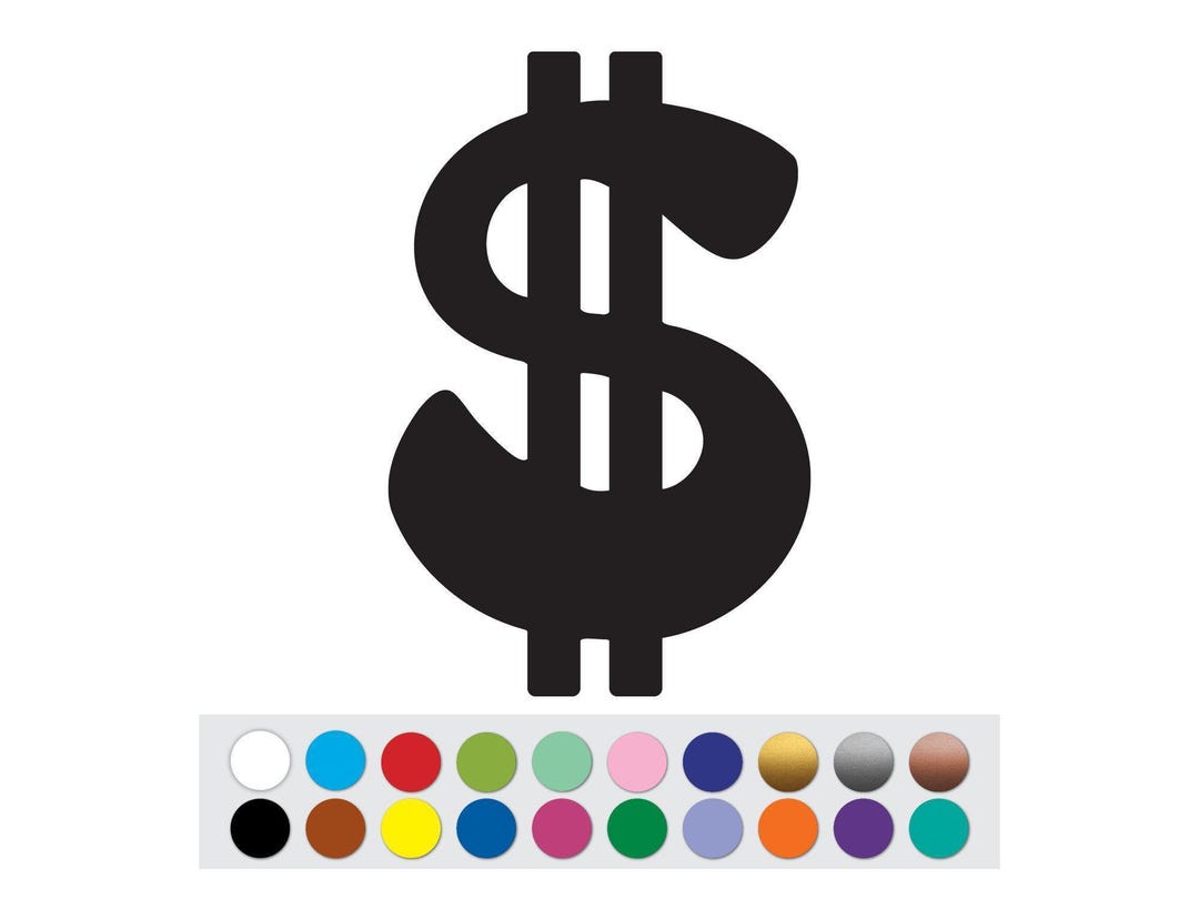 Vinyl Sticker Decal Dollar Money Cash Bank Loan Lender DIY Sign Custom ...
