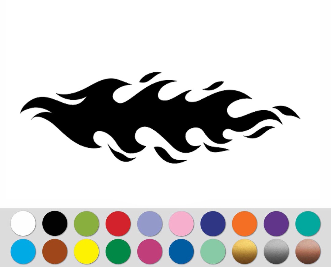 Flame Blaze Fire Tattoo Tribal Sign Bumper Sticker Decal - Etsy
