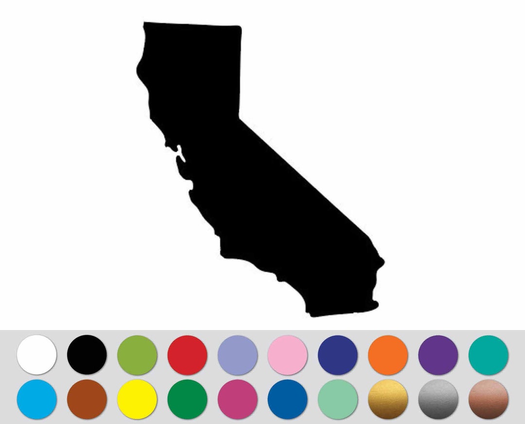 California State American Map Shape Sticker Decal - Etsy