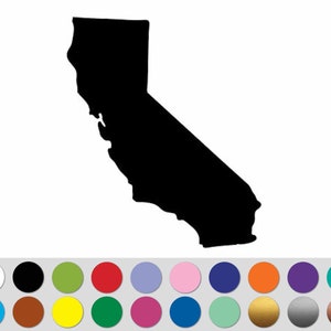 California State American Map Shape Sticker Decal - Etsy