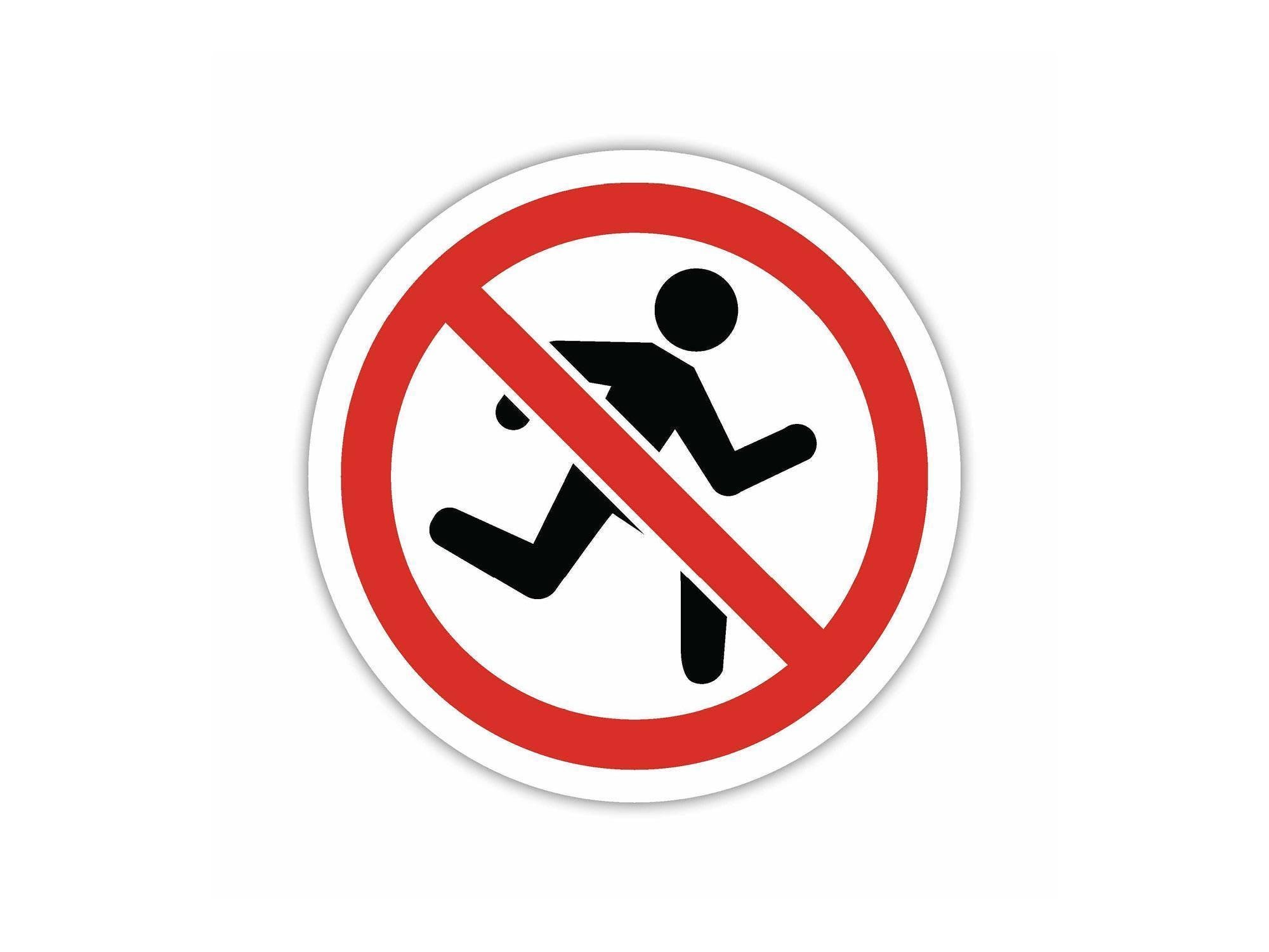 Vinyl Sticker Decal No Running Round Ban Prohibition DIY Sign - Etsy