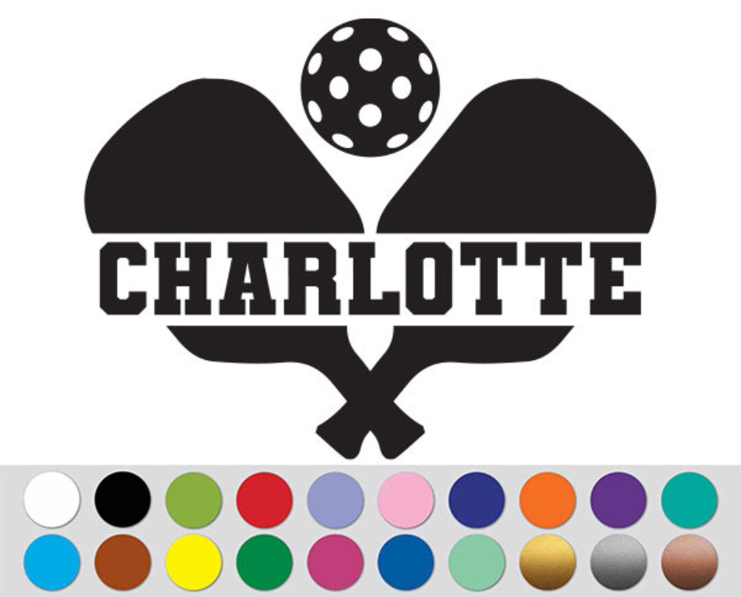 Pickleball Paddle Racquet Ball Player Sport Name Custom Text ...