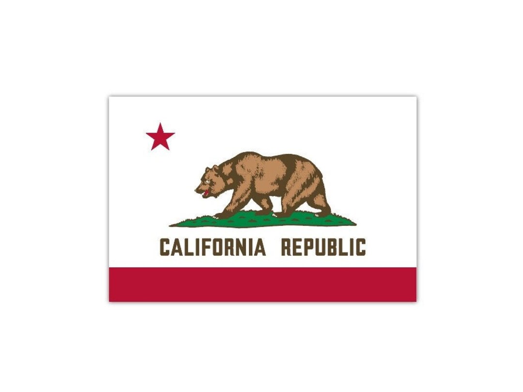 California Flag State American Banner High Grade Vinyl Bumper Sticker ...