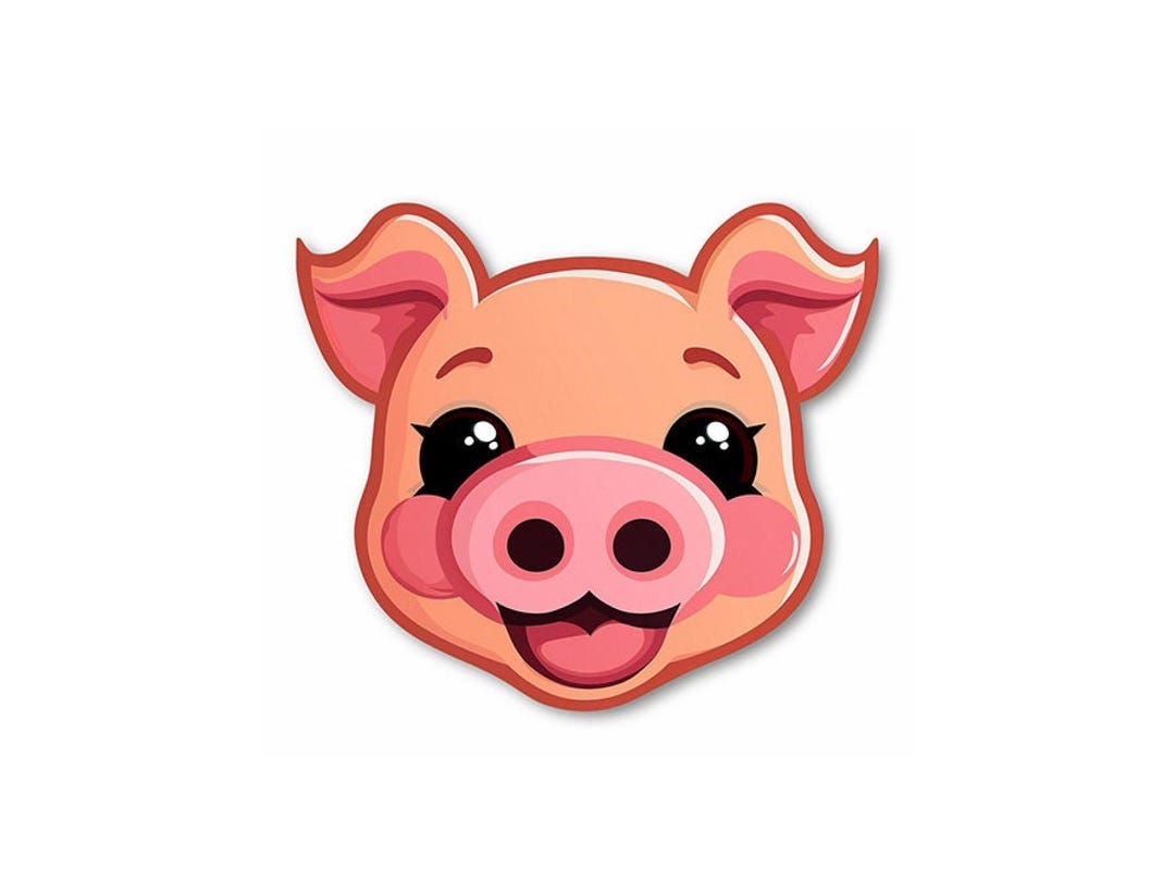Pig Farm Head Animal Sign Banner Sticker Decal - Etsy