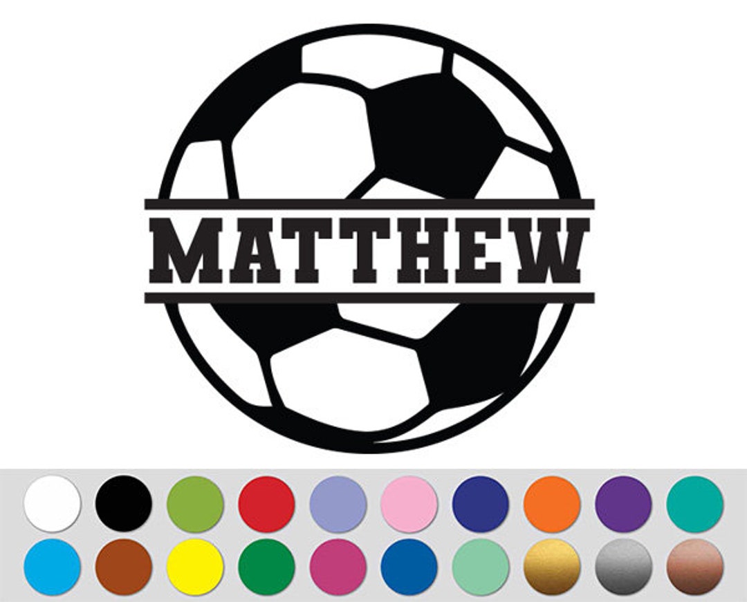 Soccer Ball Player Sport Name Custom Text Personalized Sign Bumper ...