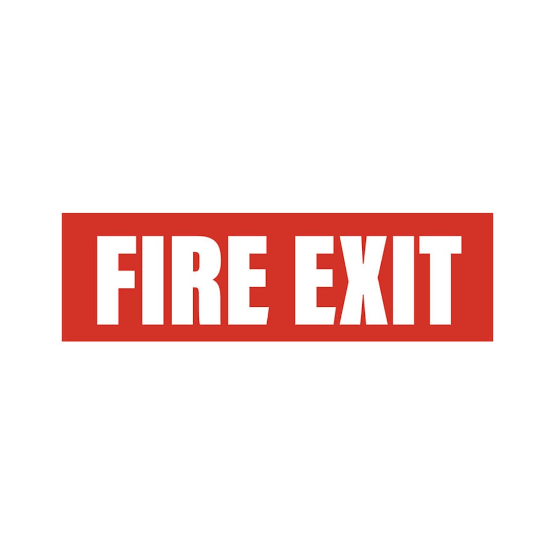 Fire Exit Door Sign Banner Vinyl Bumper Sticker Decal - Etsy
