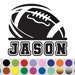 Football Ball Player Sport Names Custom Text Personalized Sign Bumper ...