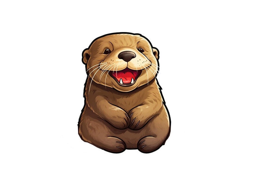 Otter Badger Beaver Wild Animal Sign Bumper Sticker Decal - Etsy
