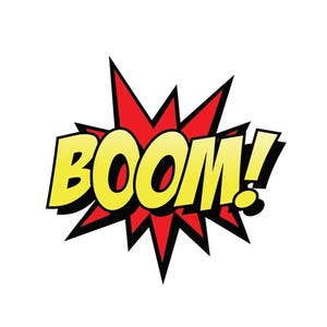 Boom Speech Bubble Comic Pow Sign Bumper Sticker Decal - Etsy