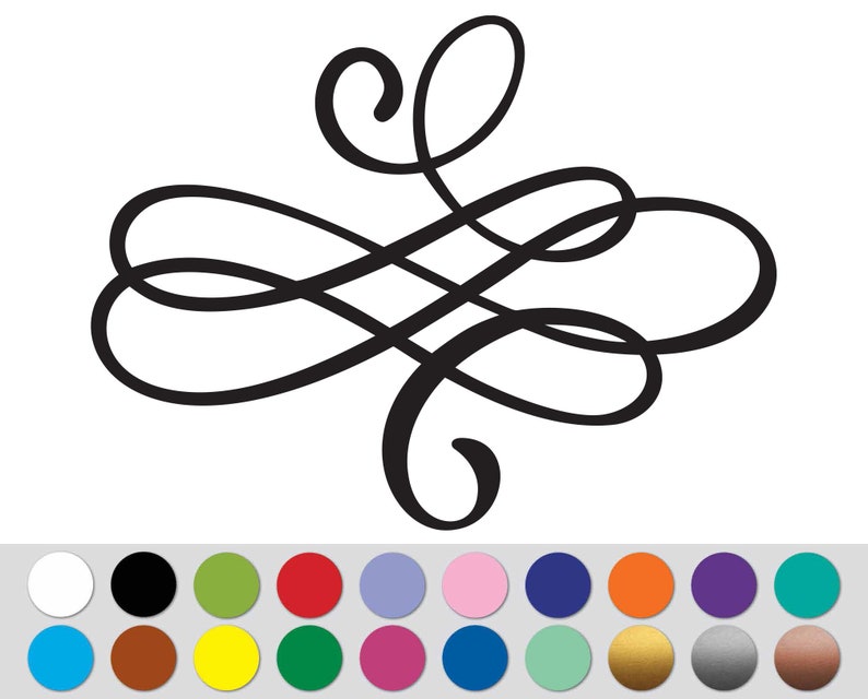 Swirl Calligraphy Swoosh Whirl Tattoo Tribal Sign Bumper - Etsy