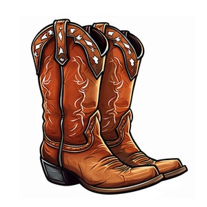 Cowboy Boots Sign Bumper Sticker Decal - Etsy