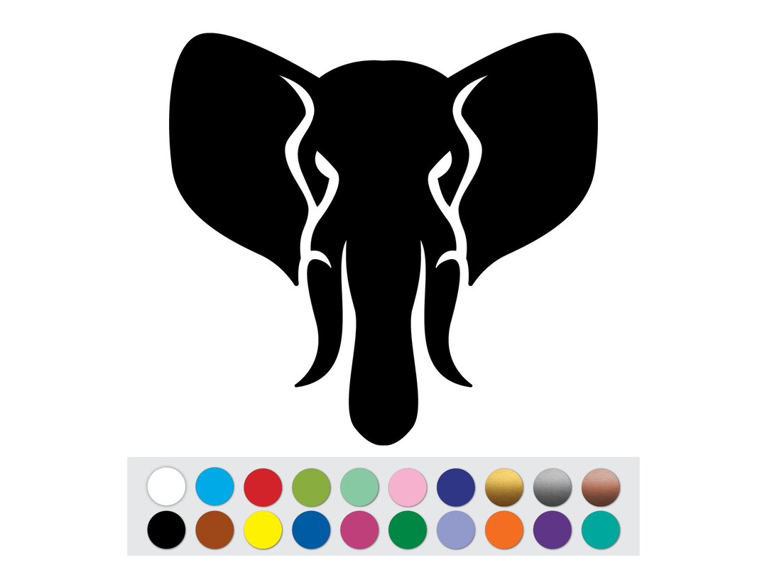 Elephant Jungle Head Animal Bumper Sign Sticker Decal - Etsy