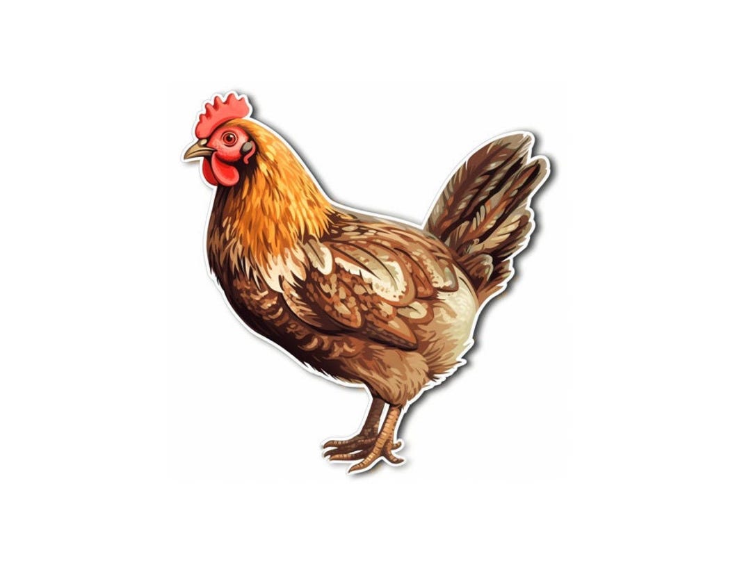 Hen Chick Chicken Animal Sign Banner Sticker Decal - Etsy