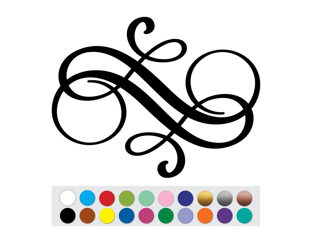 Swirl Calligraphy Swoosh Whirl Tattoo Tribal Sign Bumper Sticker Decal ...