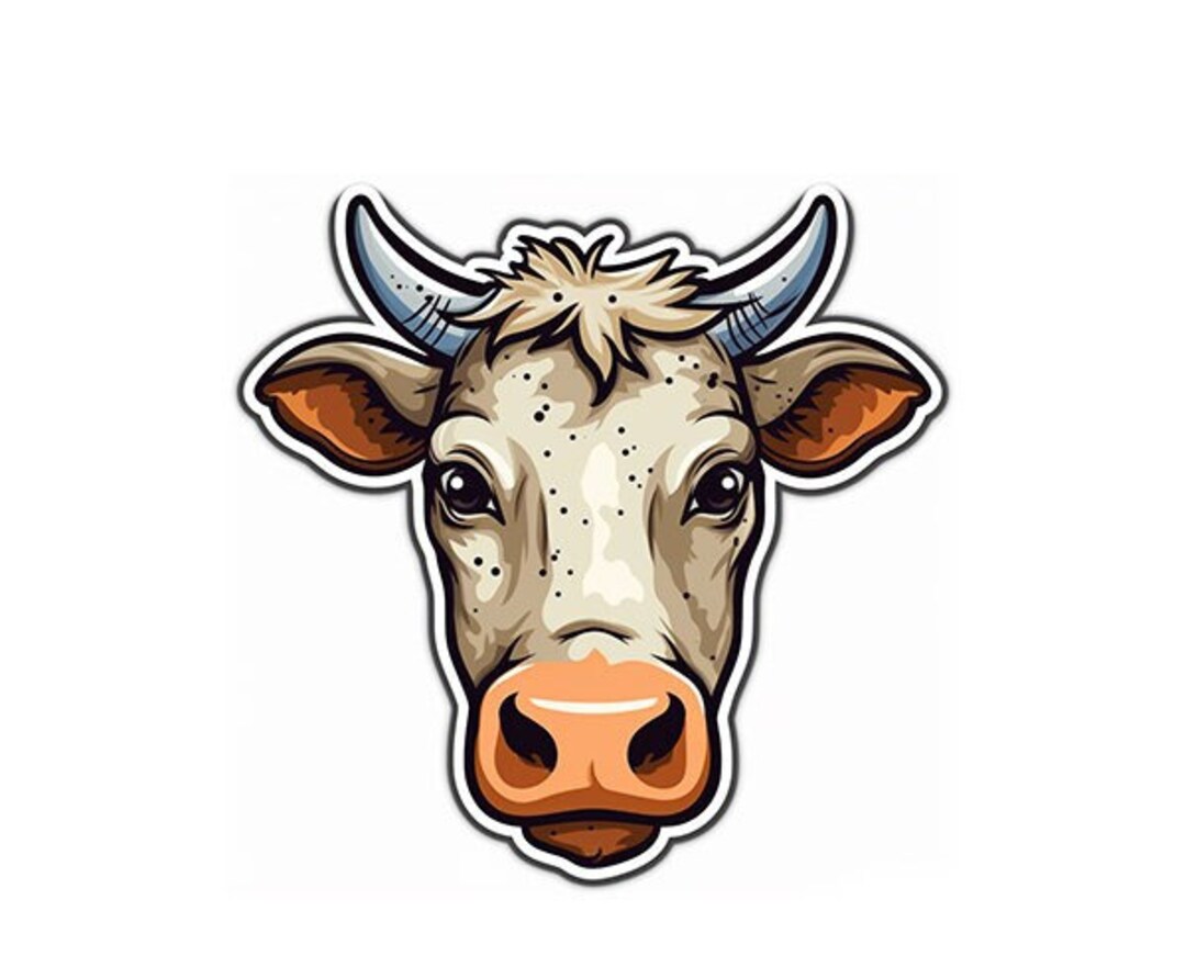 Cow Cattle Head Calf Farm Animal Sign Bumper Sticker Decal - Etsy