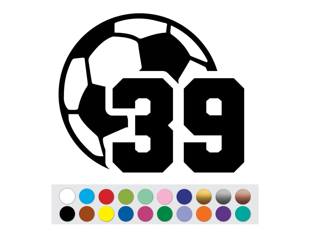 Soccer Football Ball Player Sport Number Custom Text Personalized Sign ...