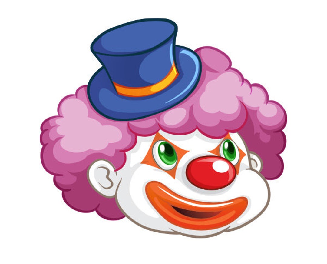 Clown Kid Boy Circus Wig Hat Bumper Sign Sticker Decal - Etsy