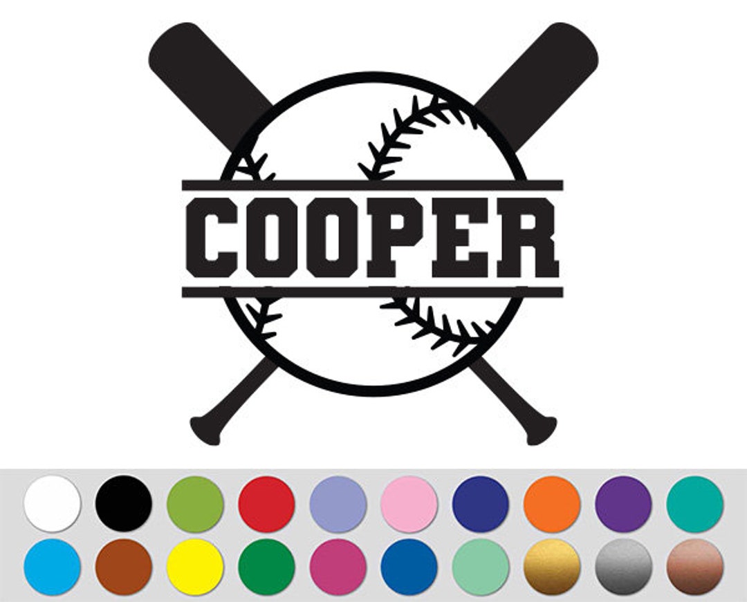 Baseball Bat Ball Player Sport Name Custom Text Personalized Sign ...