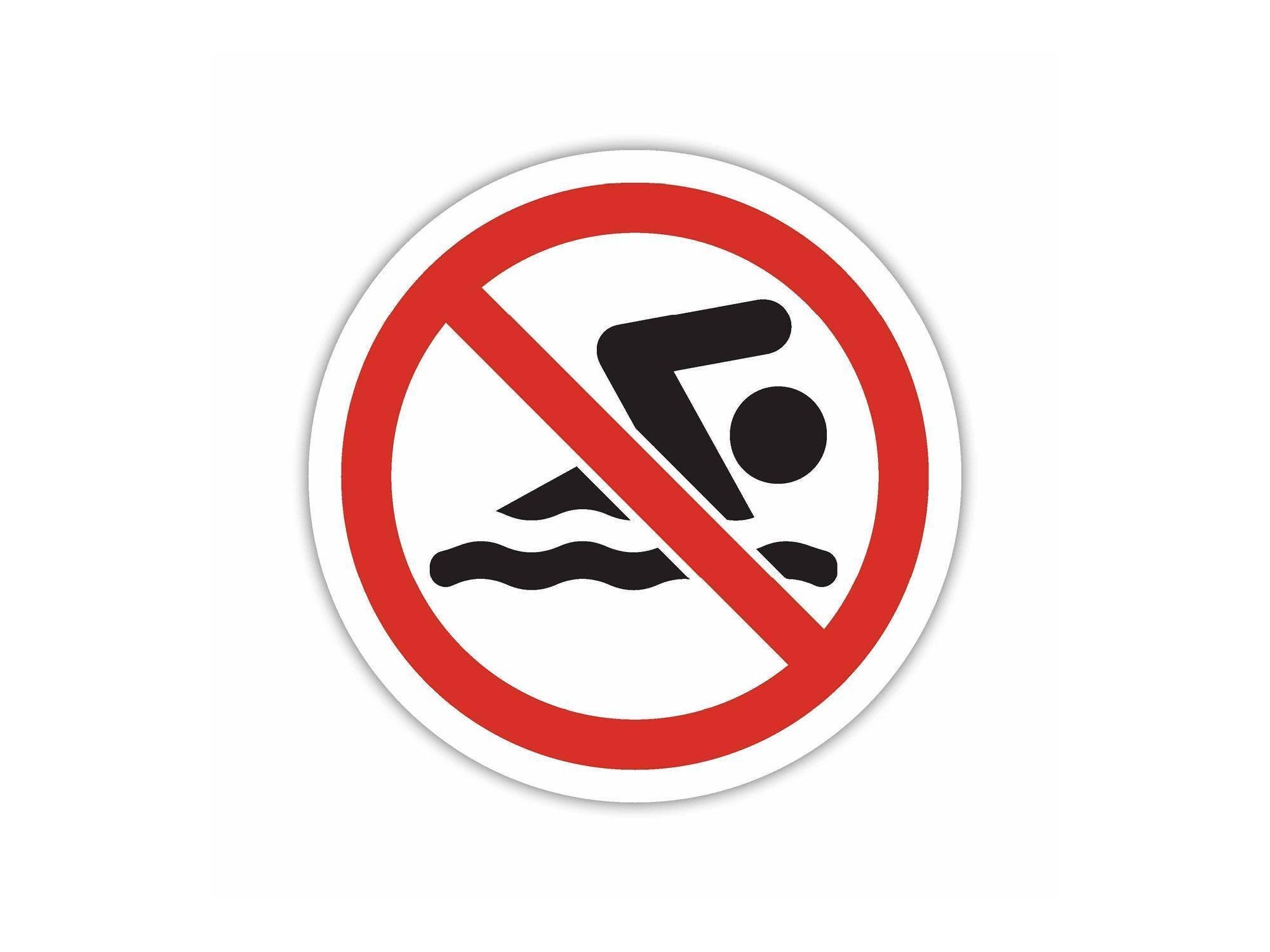 Vinyl Sticker Decal No Swimming Pool Round Ban Prohibition DIY Sign - Etsy