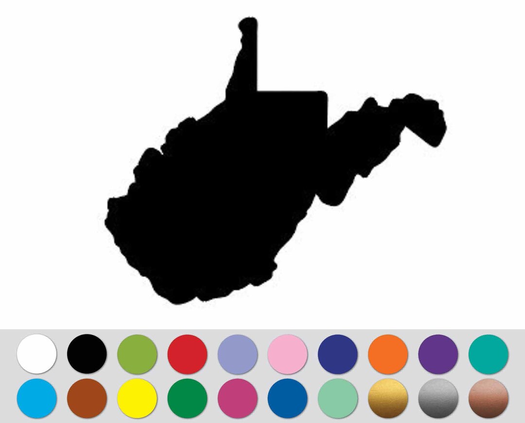 West Virginia State American Map Shape Sticker Decal - Etsy