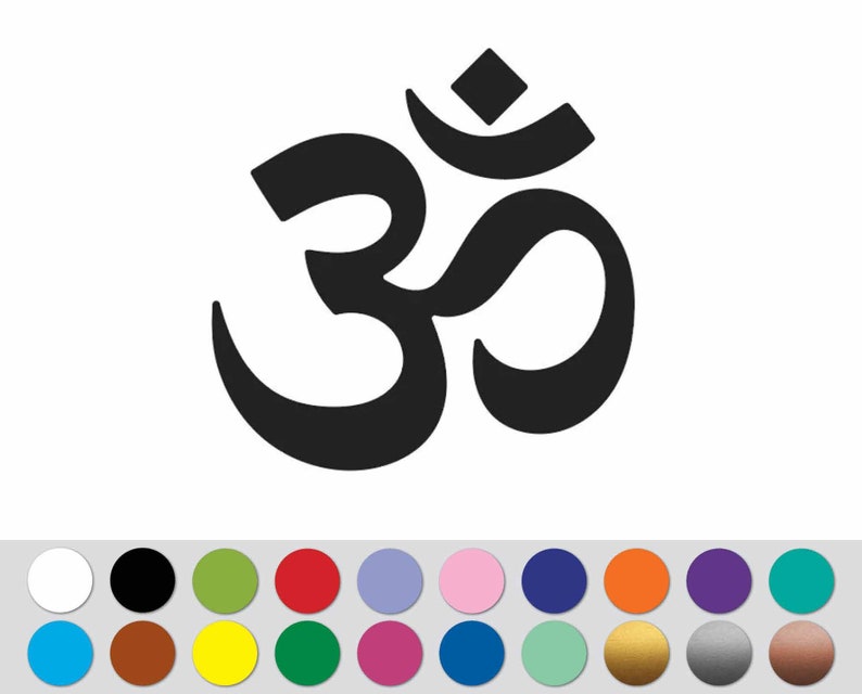 Om Hindu Zen Symbol Shape Sticker Decal - Etsy