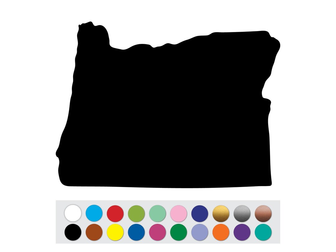 Oregon State Map Gift DIY Shape Sign Bumper Sticker Decal - Etsy