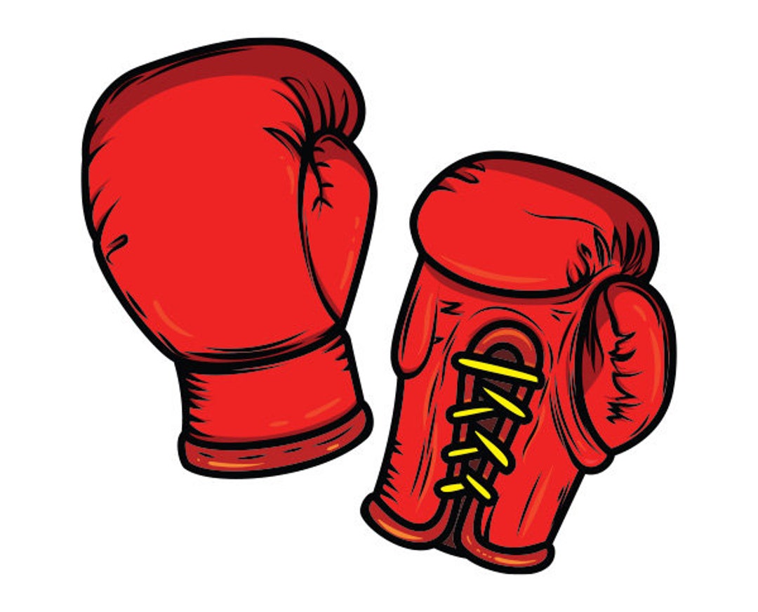 Boxing Gloves Red Sport Bumper Sign Sticker Decal - Etsy