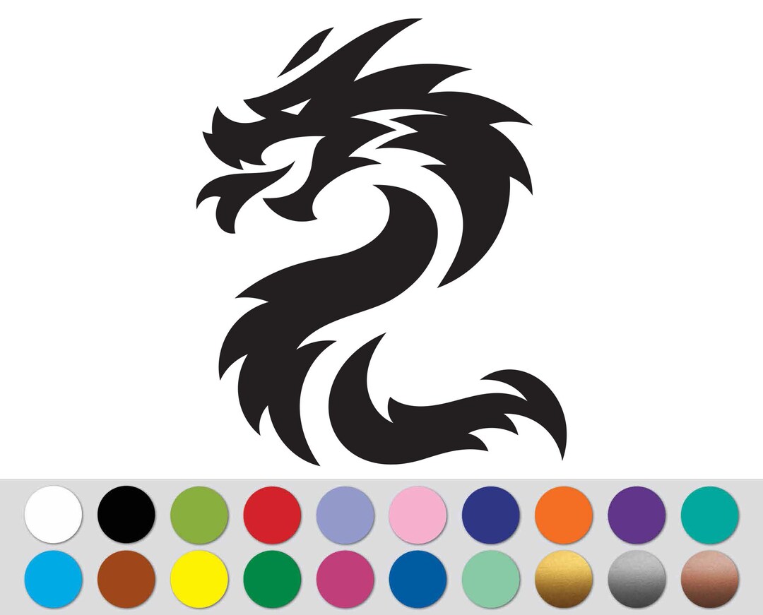 Dragon Snake Monster Fire Dino Horror Halloween Sign Bumper Sticker ...