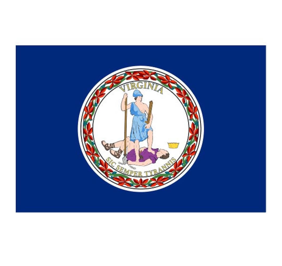 Virginia Flag State American Banner High Grade Vinyl Bumper - Etsy