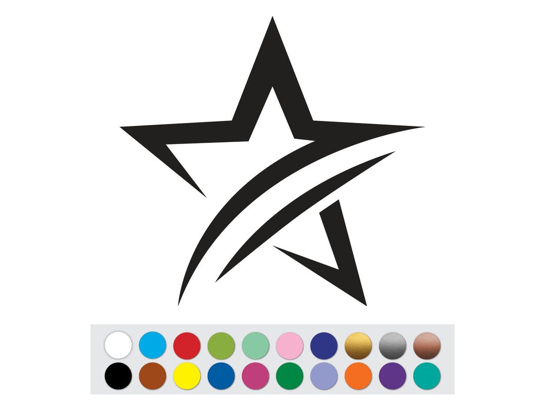 Star Logo Swoosh DIY Gift Bumper Sticker Decal - Etsy