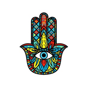 Hamsa Indian Hindu Zen Symbol Palm Amulet Shape Sticker Decal - Etsy