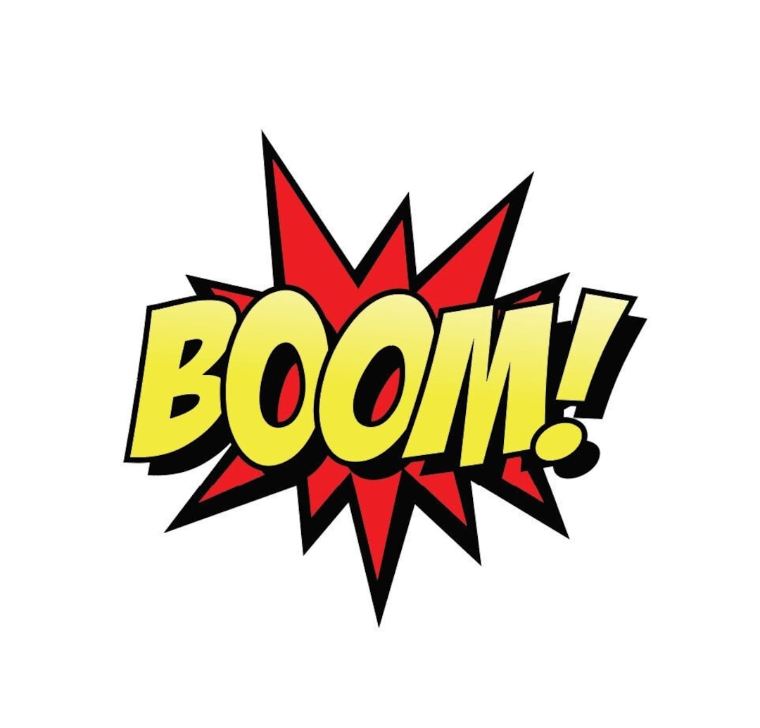 Boom Speech Bubble Comic Pow Sign Bumper Sticker Decal - Etsy