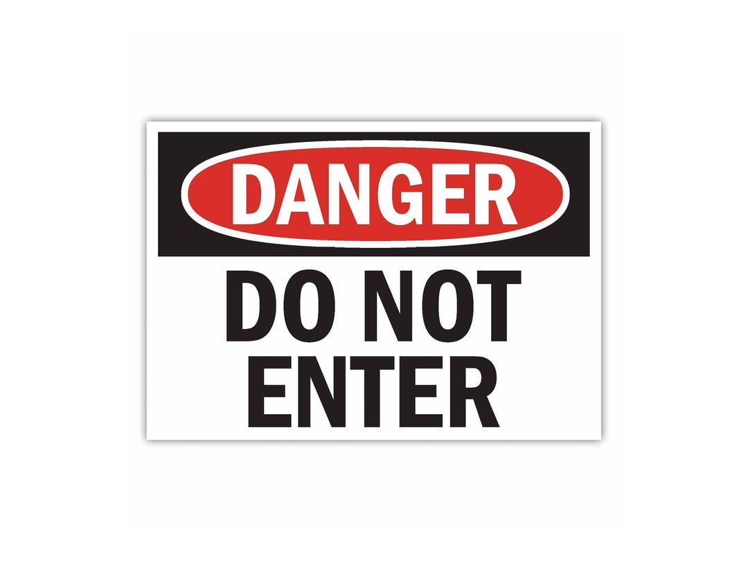 Danger Do Not Enter Warning Caution Sign Banner High Grade Vinyl Bumper ...