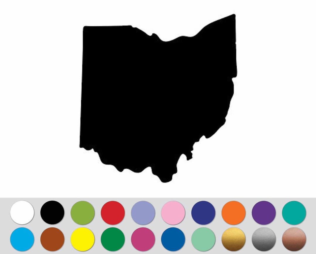 Ohio State American Map Shape Sticker Decal - Etsy