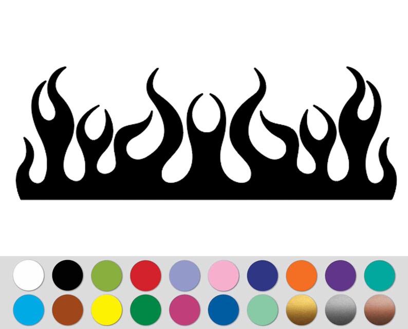 Flame Blaze Fire Tattoo Tribal Sign Bumper Sticker Decal - Etsy